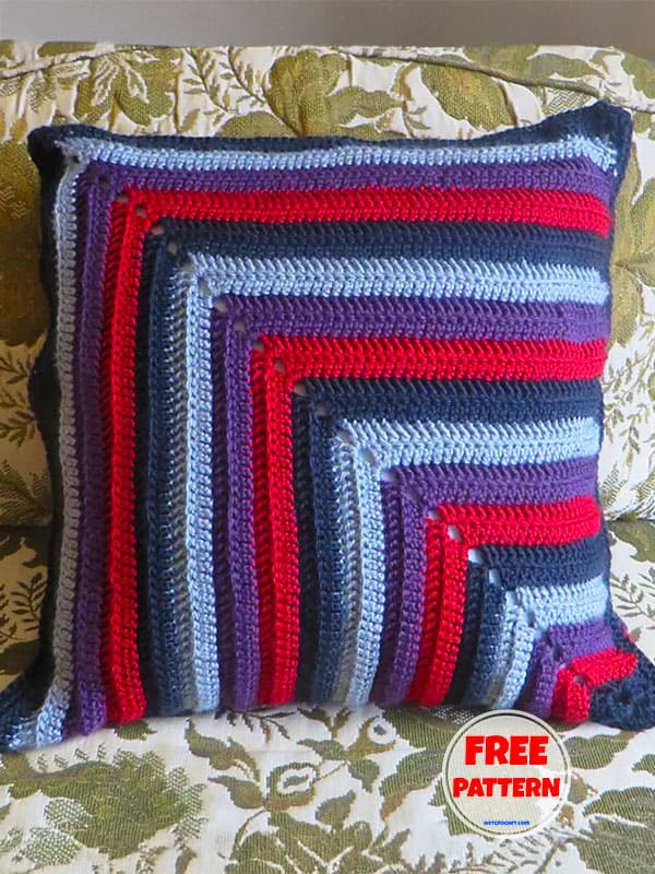 10+ Crochet Granny Square Pillow Free Patterns