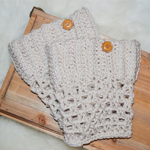 Buttoned Easy Crochet Boot Cuffs For Beginners Free Pattern