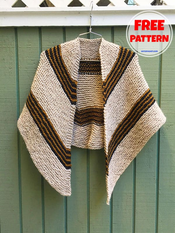 Winter Easy Knit Shawl Pattern For Beginners Free