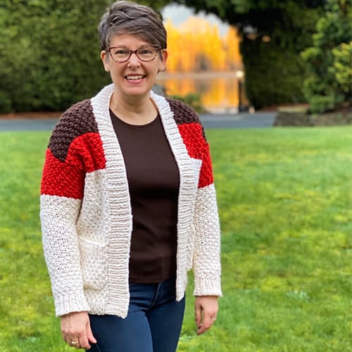 Chunky Ribbed Knit Cardigan Free Pattern