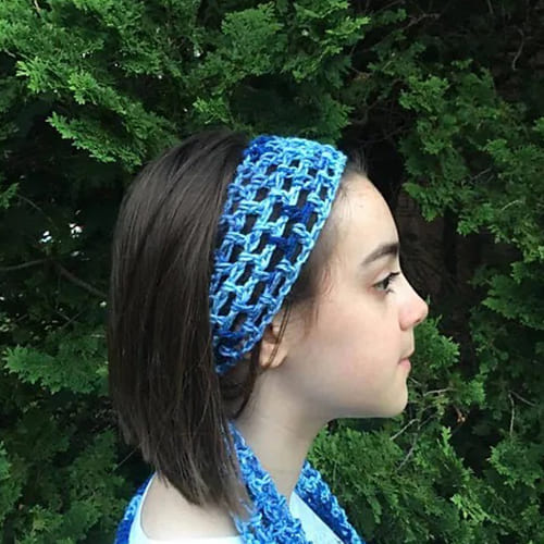 Free very easy crochet head scarf pattern