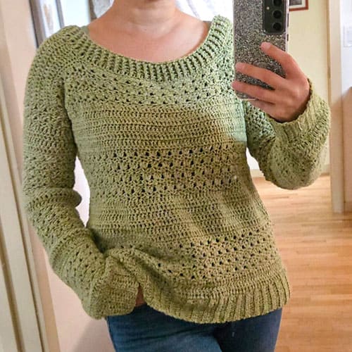 Easy oversized pullover sweater crochet pattern