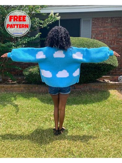 FREE cloud cardigan crochet PDF pattern